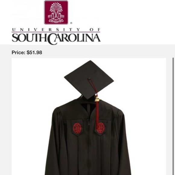 Other | Petite 552 University Of South Carolina Uofsc Graduation Gown ...